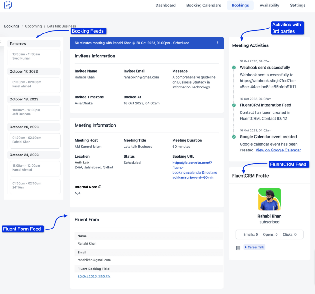 Booking Details - FluentBooking