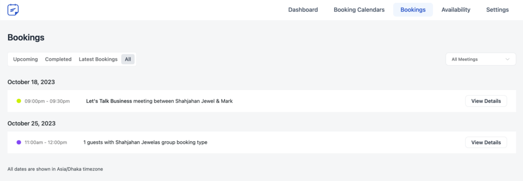 Booking Details - FluentBooking
