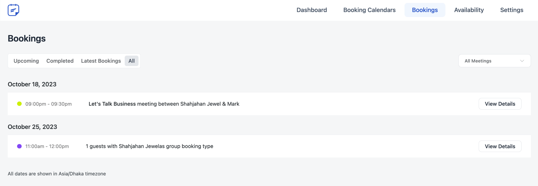 Booking Details - FluentBooking